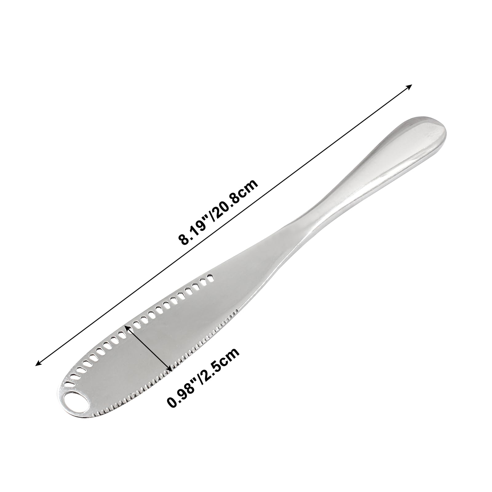 Coufce Butter Spreader Knife 3 in 1 Kitchen Knife Gadget Stainless Steel Butter Knives Cream Cheese Spreader, Slicer and Curler with Serrations