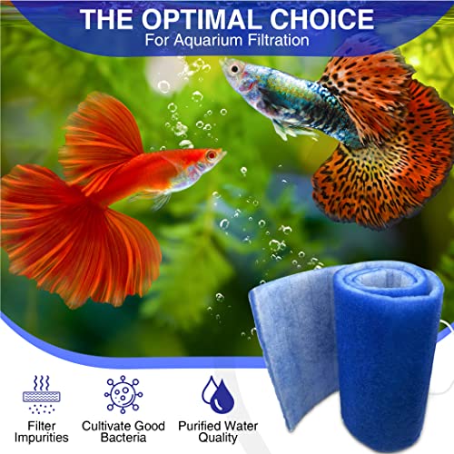 BIG Kahuna Aquarium Filter Floss Rolls β 12-inch Pond and Aquarium Filter Media β 1-inch Thick Wet/Dry Aquarium Filter Pad β 10ft - Bonded Filter Media Pad for Freshwater or Marine Aquariums, Ponds
