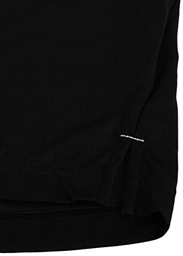 adidas mens Activated Tech Tee Black/Grey Large