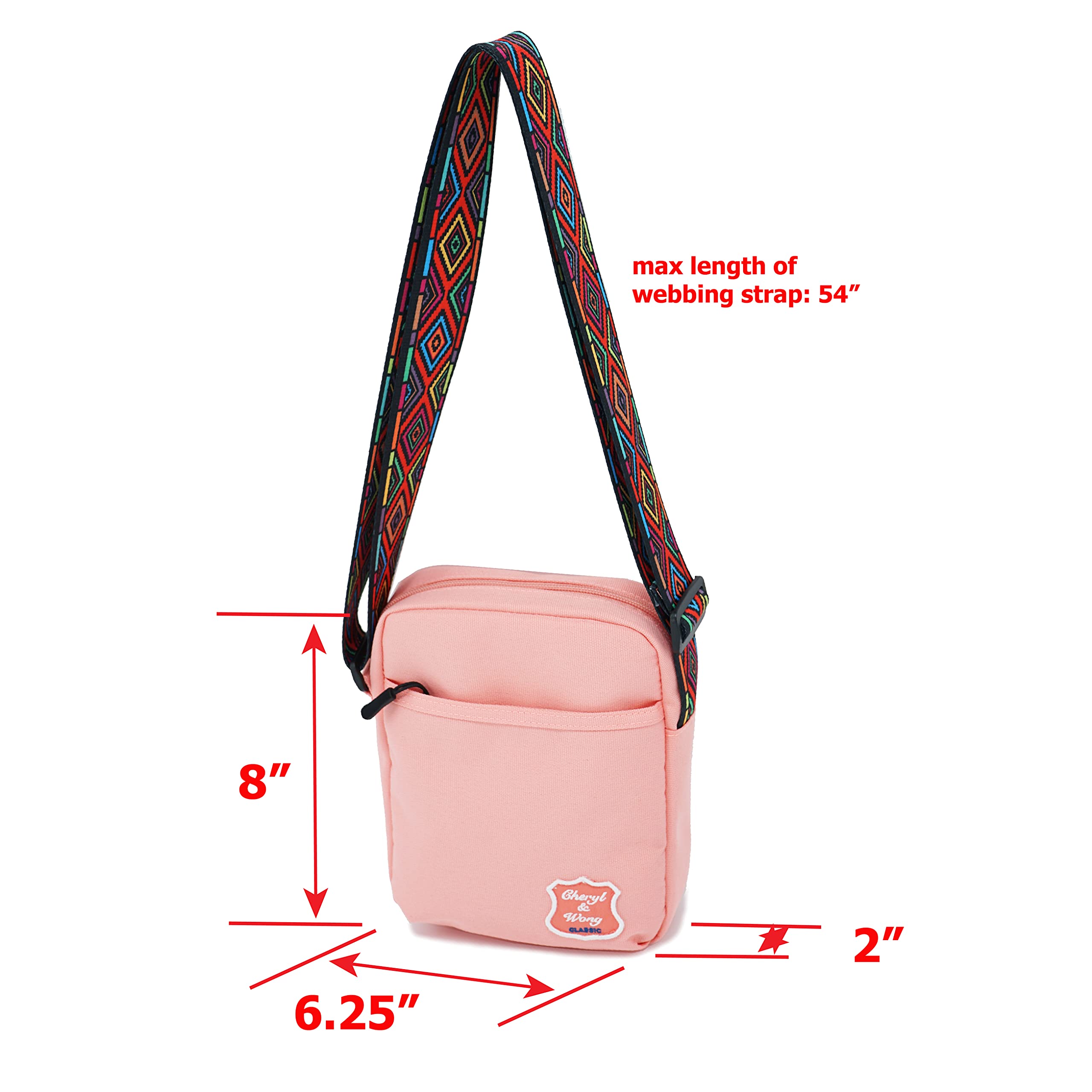 Cheryl & Wong Small Water Resistance Passport Phone Wallet Purse Crossbody Shoulder Mini Messenger Satchel Neck Pouch Bag (Neon green)
