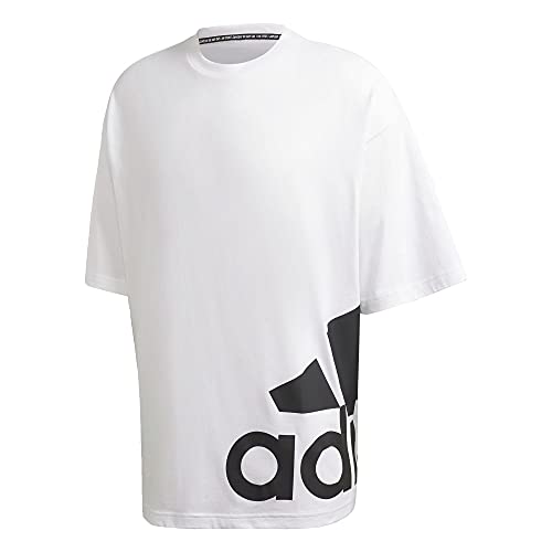 adidas mens Big Badge of Sport Boxy Tee White/Black XX-Large