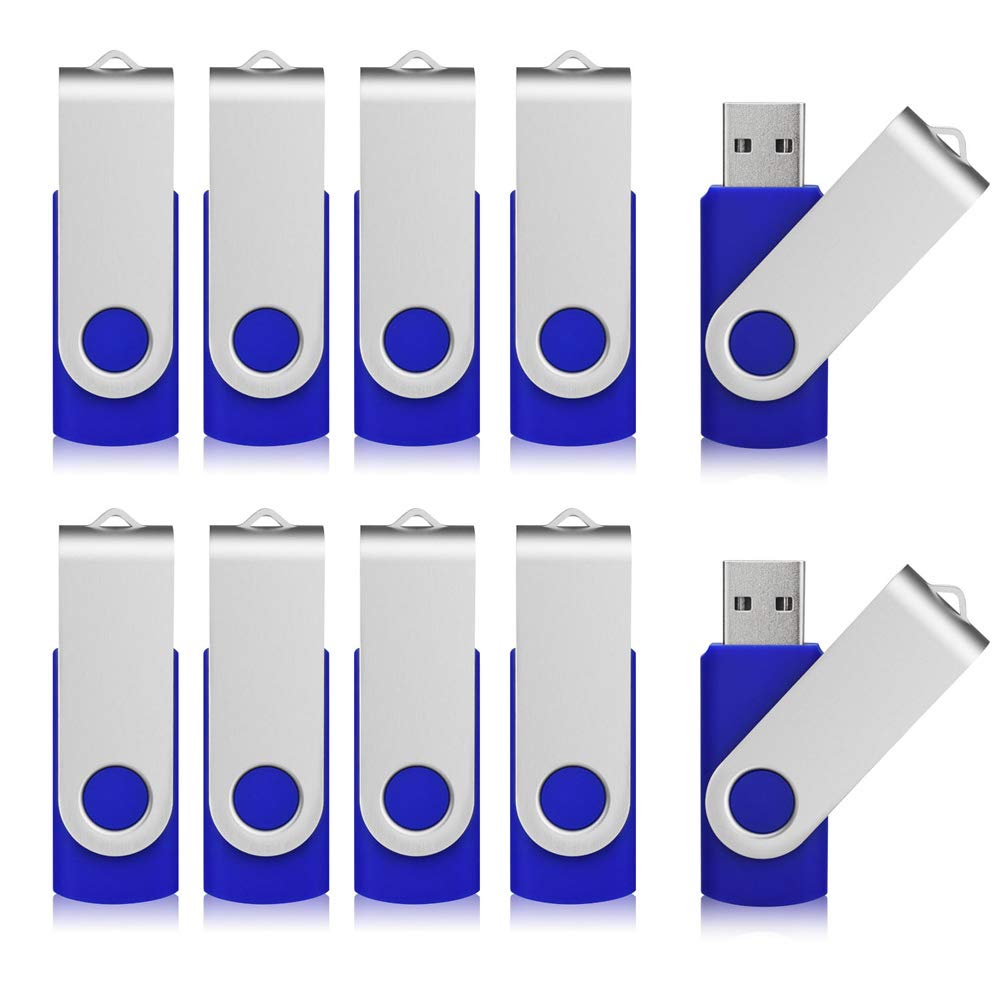 Aiibe 16 GB Flash Drive Bulk USB Flash Drive 16GB 50 Pack USB 2.0 Thumb Drives Memory Stick USB Drive 16GB, Blue