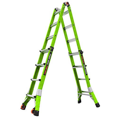 Little Giant Ladder Systems Dark Horse 2.0, M17, 17ft, Multi-Position Ladder, Fiberglass, Type 1A, 300 lbs Weight Rating, (16117-001)