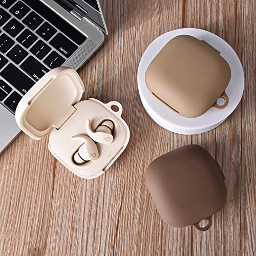 Beats Fit Pro Case Cover, AIRSPO Soft Silicone Case for Beats Fit Pro 2021 Shockproof Beats Fit Pro Earbuds Case Cover with Keychain (Dune)