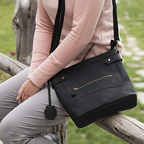 Browning Women's Concealed Carry Purse, Premium Holstered Handbag with Safety Locking Option, Catrina, One Size