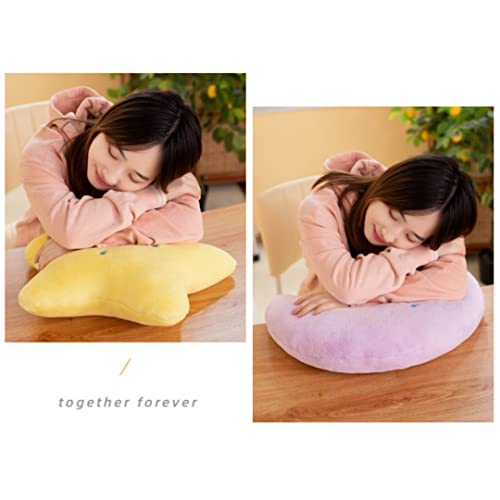 Baiyuruodie Plush Flower Pillow, Cushion, Office Cushion, Home Decoration, (45cm(17.7inch), Purple)