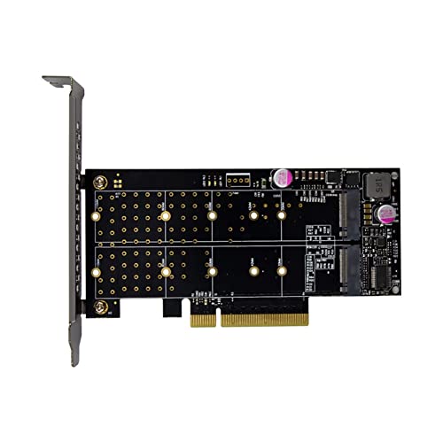 ATOZS PCI-E X8 Dual Channel M.2 NVMe Boost M.2 M Key NVMe SSD Solid State Drives Expansion Card