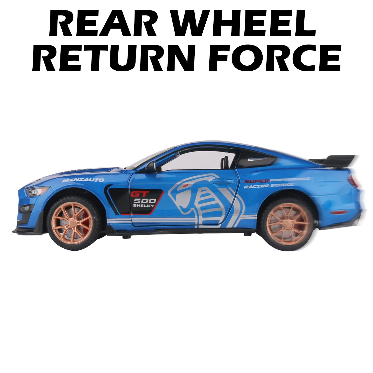 JACKIEKIM 1:24 Alloy Pull Back Car Diecast Model Truck for Forte Mustang,Collection, Mini Simulation Vehicles Toys for Kids,Boyfriend,Young Peoples Gift(Black)