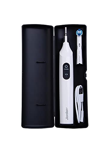 Jordan* ® | Clean Smile Electric Toothbrush for Adults | Rechargeable Toothbrush Electric with Quick Charge, Long-Lasting Battery, Pressure Sensor, 2 Speed Modes | Includes Travel Case | Black Color