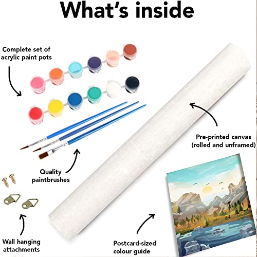 cupmod 6 Packs Paint by Number for Adults Beginners,National Park Painting by Number Kits on Canvas Without Frame,Lanscape Craft Arts for Home Wall Decor