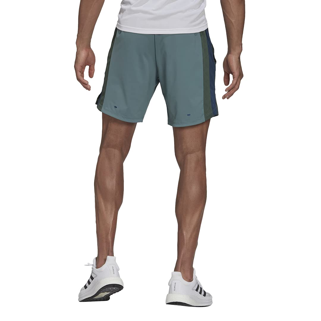 adidas mens HEAT.RDY Short Hazy Emerald/Green Oxide/Crew Navy X-Large 9"