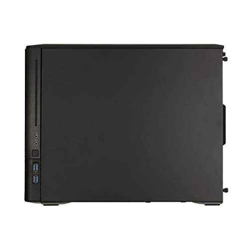 Fractal Design Node 804 - Black - Cube Compact Computer Case - mATX - High Airflow - Modular Interior - 3X Fractal Design Silent R2 120mm Fans Included - USB 3.0 -Window Side Panel