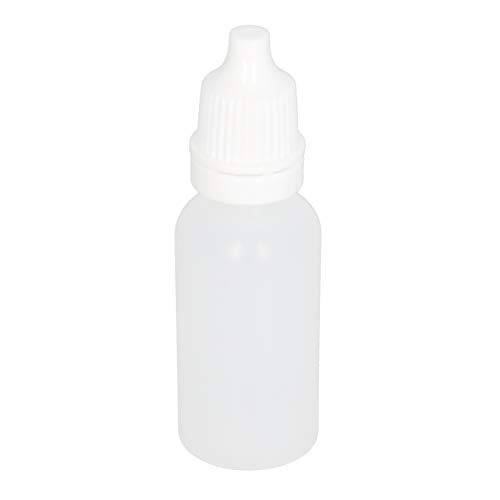 Othmro 0.5oz PE Lab Eye Plastic Dropper Bottles 30pcs, 15ml Squeezable Eye Liquid Dropper Thin Mouth Via of Liquid Sample Seal Storage Bottle with Childproof White Cap