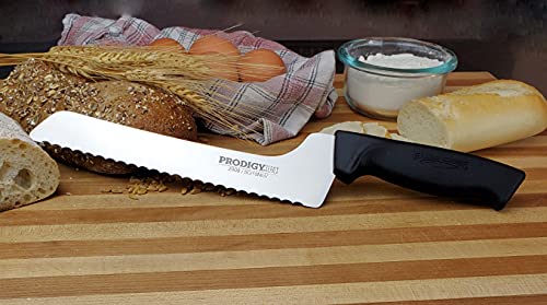 Ergo Chef Prodigy Series Serrated Off-Set Bread & Deli Knife Ergonomic Comfort-Grip Handle (8 inch)