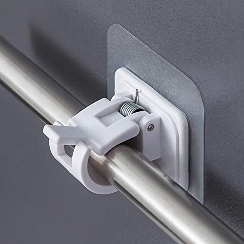 Curtain Rod Hook, Telescopic Rod Fixation, Clamp Holder, Non-Perforated Household Curtain Shower Curtain, Towel Curtain Curtain Holder
