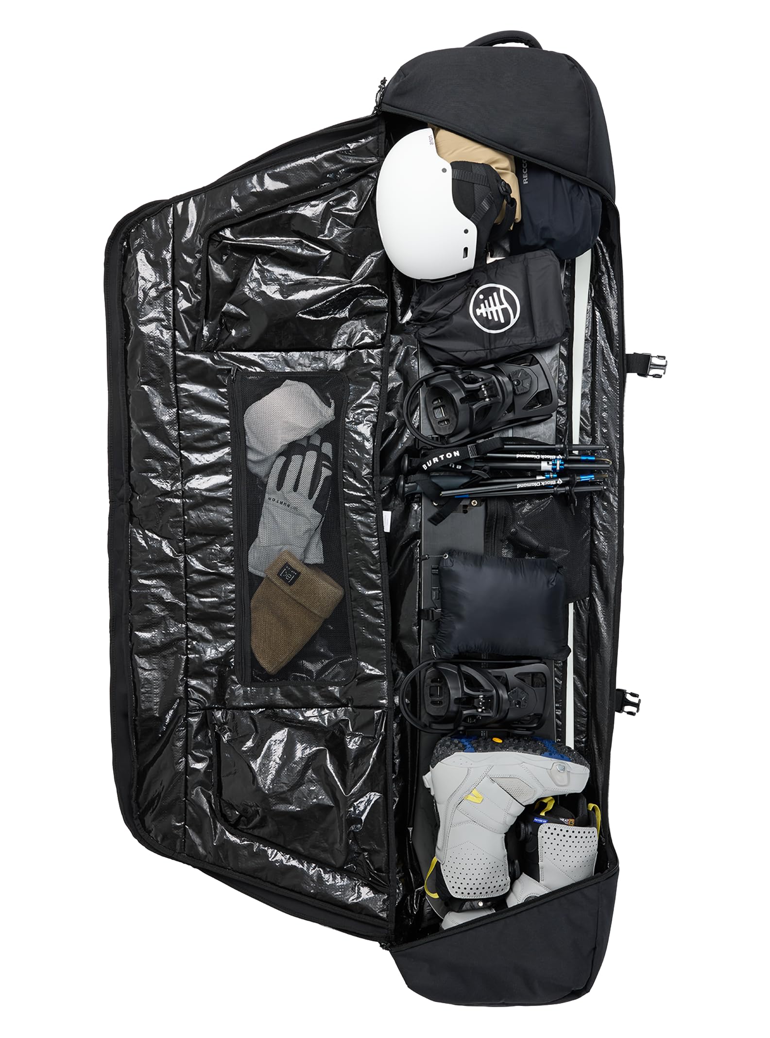 Burton Wheelie Flight Attendant Snowboard Bag, True Black, 156cm