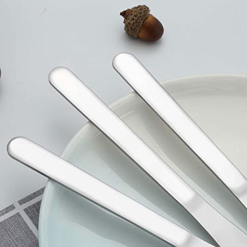 Funnydin 24 Pieces Dinner Knives Set, 8.1" Inches Table Knives Set, Durable Butter Knife, Food Grade Stainless Steel Dinner Knife, Cost-effective Knives Silverware - Mirror Polished, Dishwasher Safe