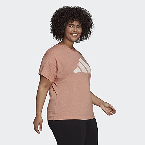 adidas Women's Sportswear Winners 2.0 T-Shirt, Ambient Blush Melange, Large