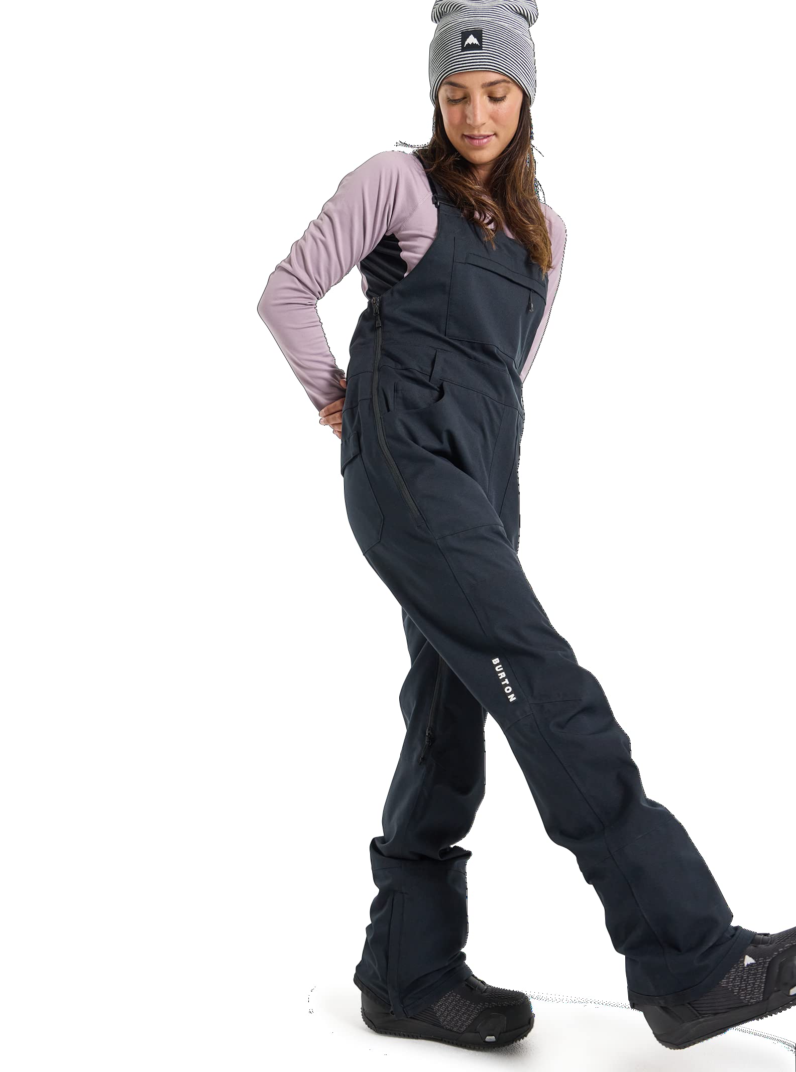 Burton Women's Avalon 2L Stretch Bib Pants (Short), True Black, M