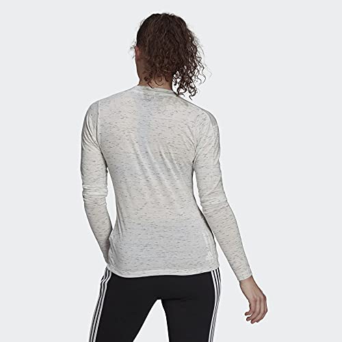 adidas Women's Sportswear Winners 2.0 Long Sleeve, White Melange, Large