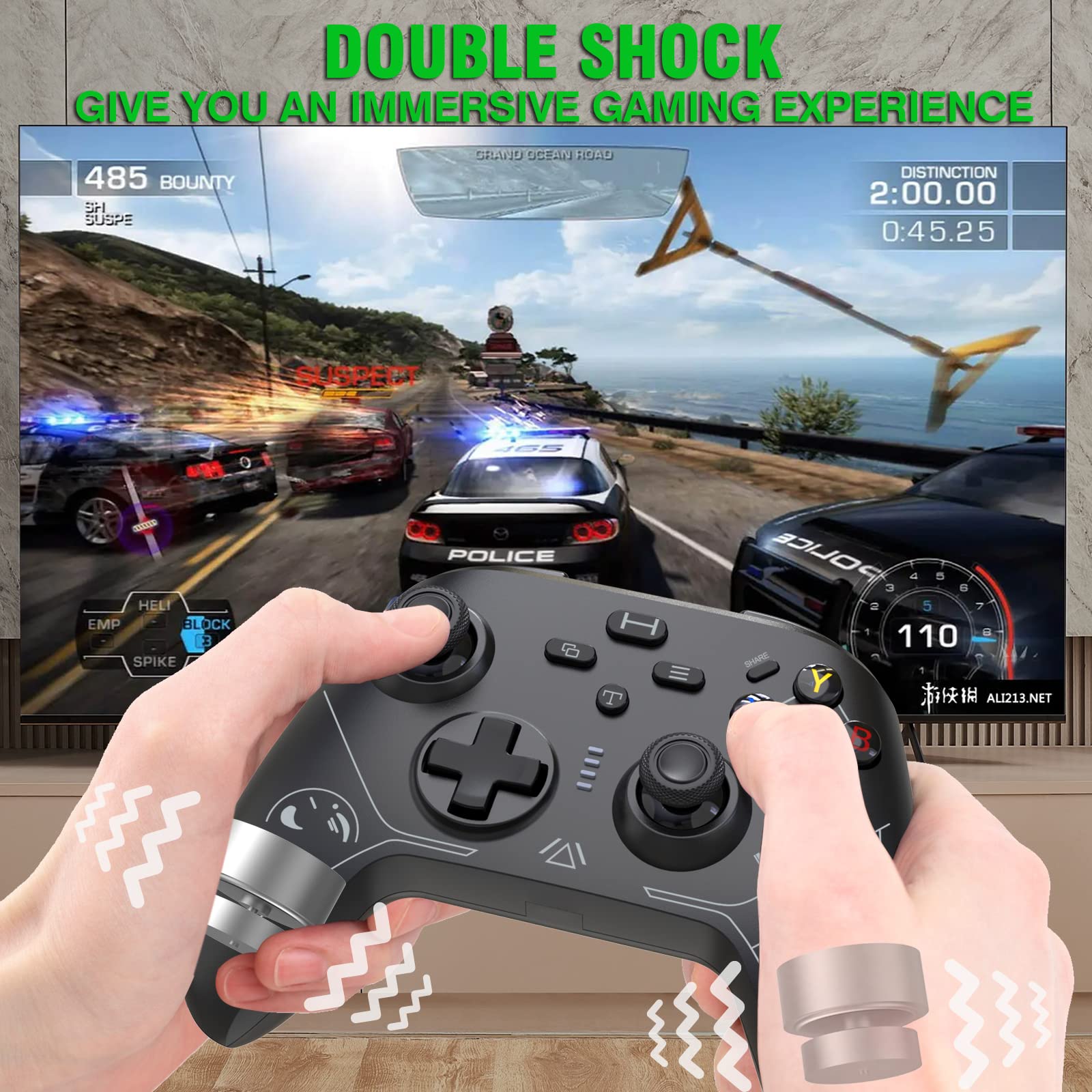 ABTKN Wireless Controller for Xbox Series X|S, Video Game Controller Compatible with Xbox One and PC Windows 7/8/10/11 with 600mAh Battery (No Headphone Jack)