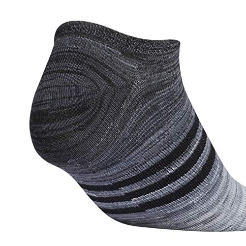 adidas Women's Superlite No Show Socks (6-Pair), Black/Tech Purple/Team Royal Blue, Medium