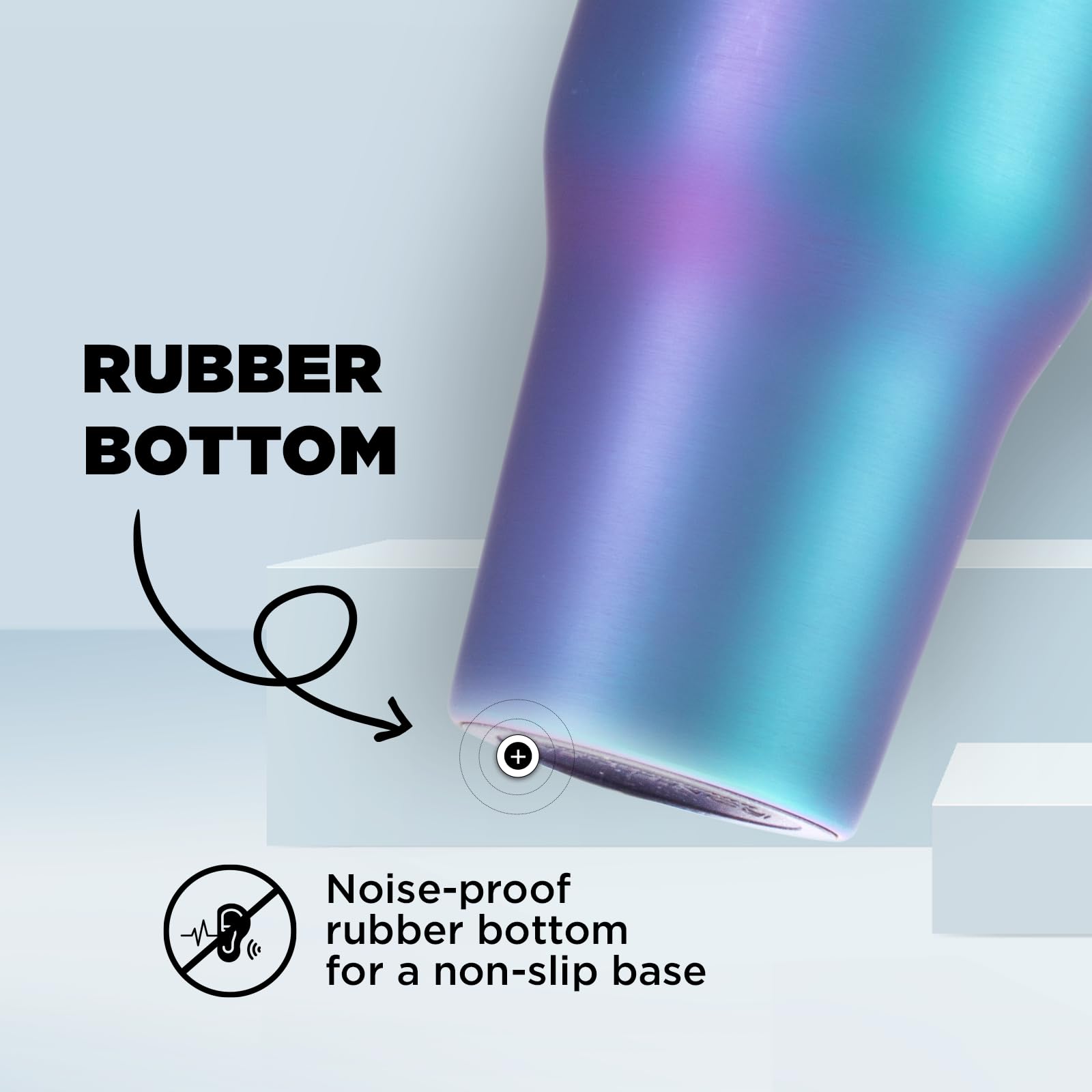 IRON °FLASK Sidekick Insulated Water Tumbler w/Straw & Foldable Handle - Stainless Steel Leak-Proof Bottle, Non-Slip Base & Fits Cup Holders for Hot, Cold Drinks - Travel Mug - 30 Oz, Aurora