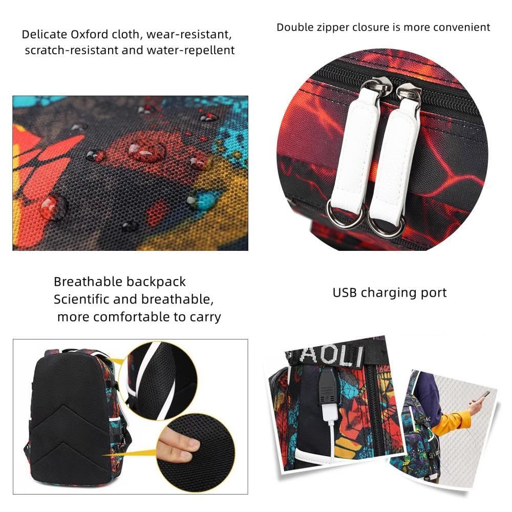 Basketball Superstar Wonder Boy Laptop Backpack Youth Travel Bag Students Waterproof Schoolbag (B)