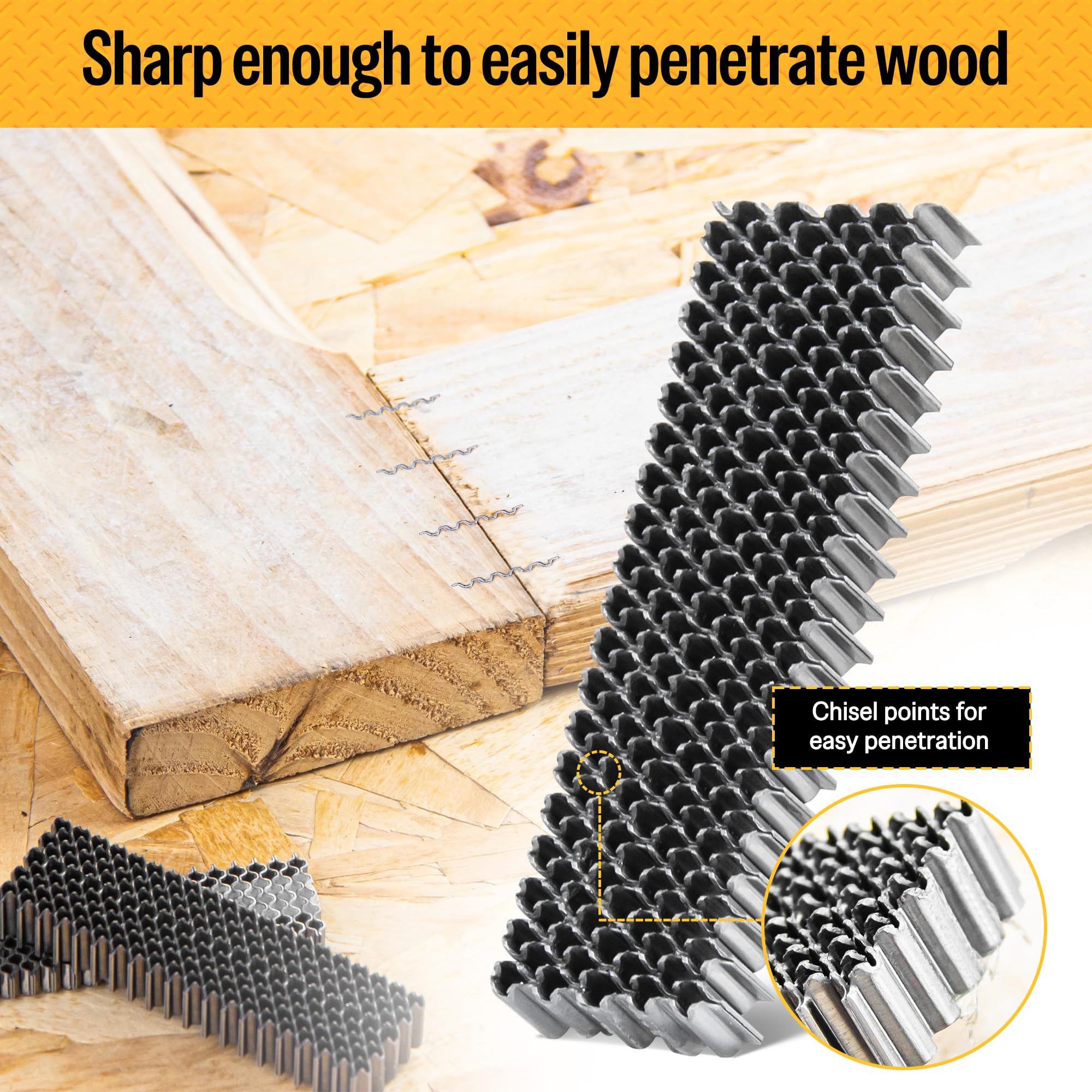 meite Corrugated Fasteners MC114 25 Gauge 1-Inch Crown 1/4-Inch Length Corrugated W Fastener Staples 8,000 PCS/Case (1 Case Pack)