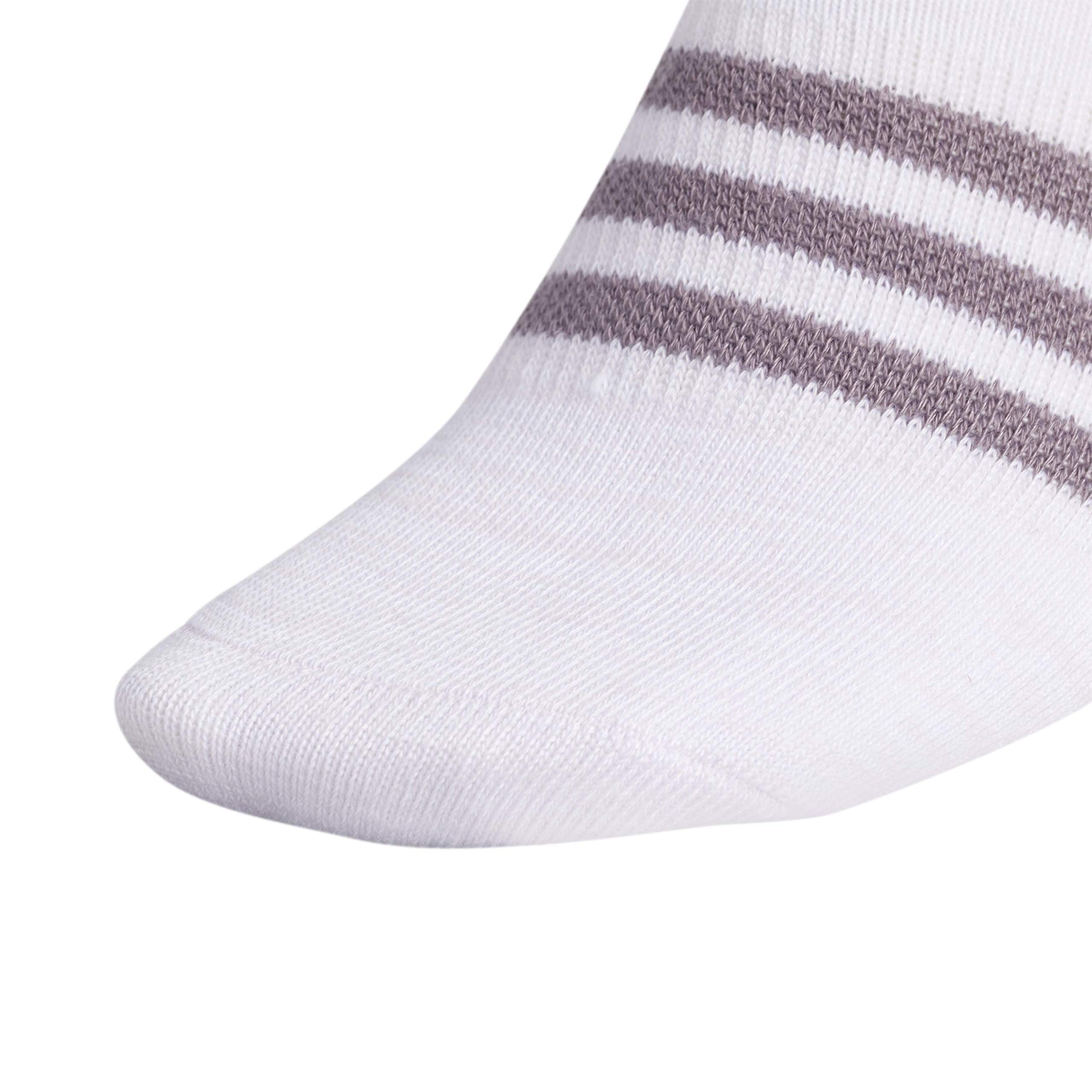 adidas Women's Superlite 6-Pack No Show, Purple Tint-White Space Dye/Legacy Purple White-Clear Onix Space Dye/C, Medium