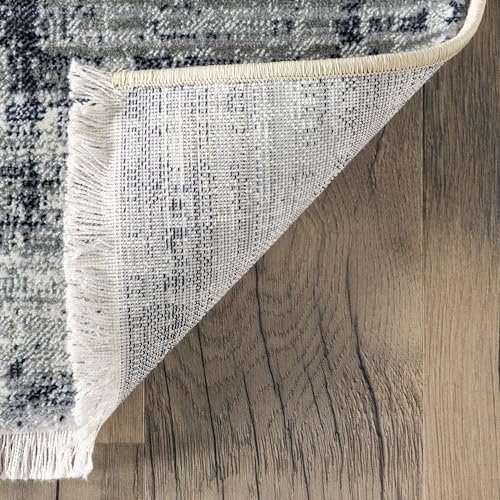 nuLOOM Fringed Performance Indoor Area Rug, Power Loomed, Easy Clean, Durable, Non-Shed, 8' x 10', Vanita Beige