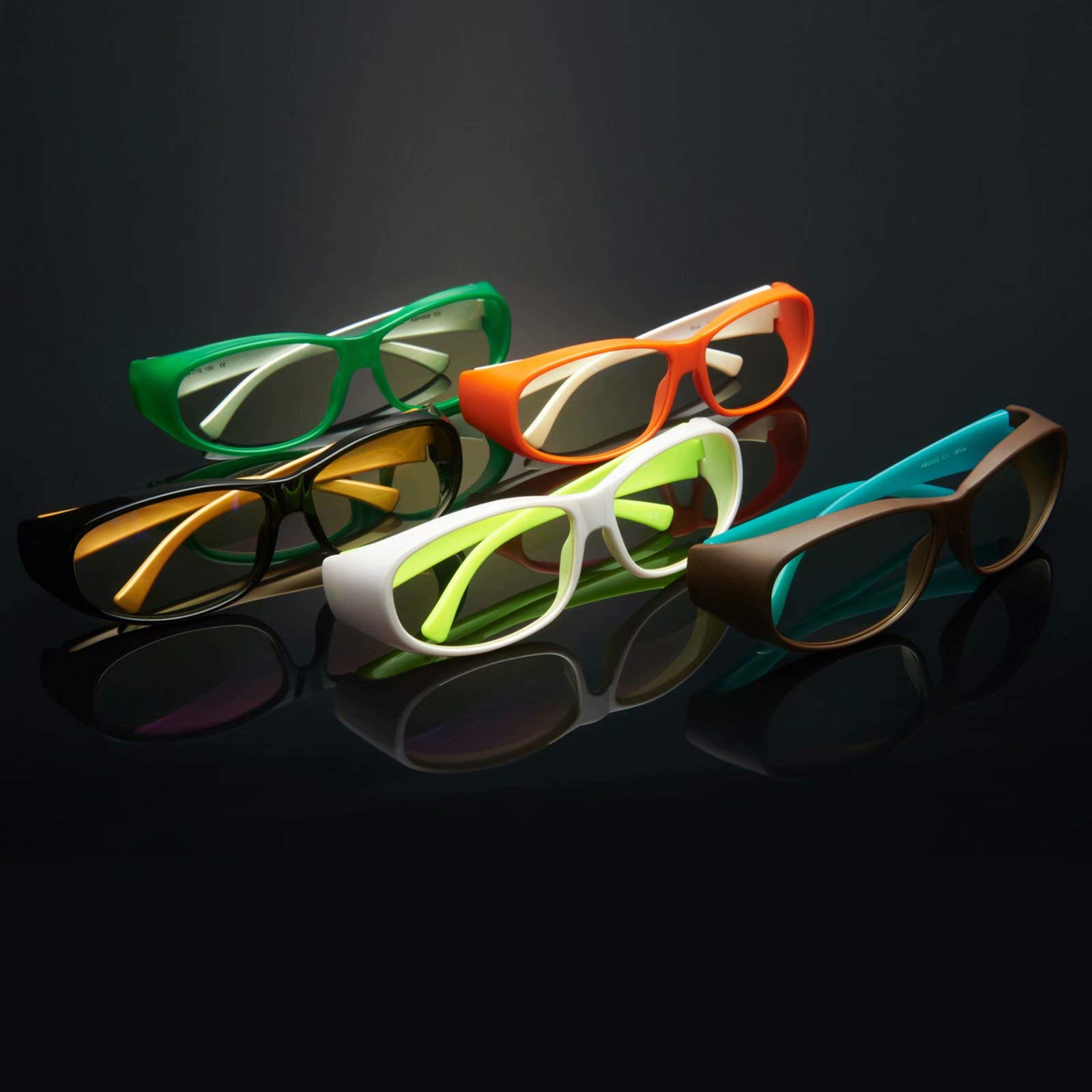 AHT Fit Over Blue Light Blocking Glasses Computer Gaming Eyeglasses for Women and Men, Fitover Your Prescription or Reading Glasses, Sleep Better, Reduce Eye Strain(Black-Glod)