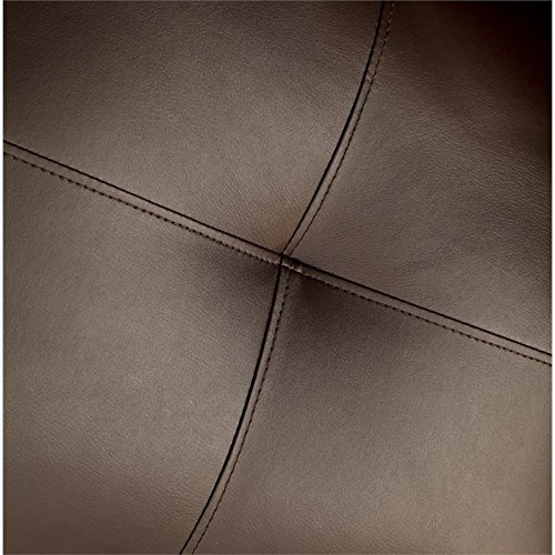 Furniture of America Tonia Contemporary Faux Leather Tufted Sofa in Brown
