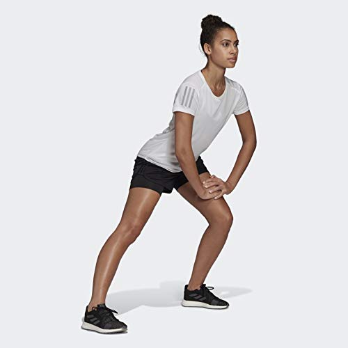 adidas womens 2 in 1 Marathon 20 Shorts Black Medium 3"