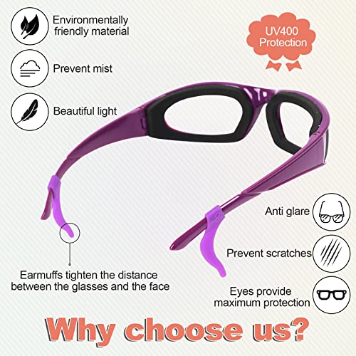 shenghang Onion Goggles Tear Free Saftey Glasses for Kitchen。Anti-tear, Dustproof, Anti-fog, Windproof。 (black)