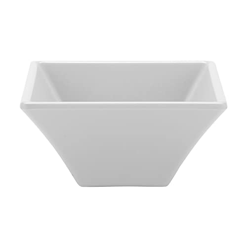 G.E.T. ML-278-W 8 oz. White Square Bowl, Break Resistant, Siciliano (Qty,1)