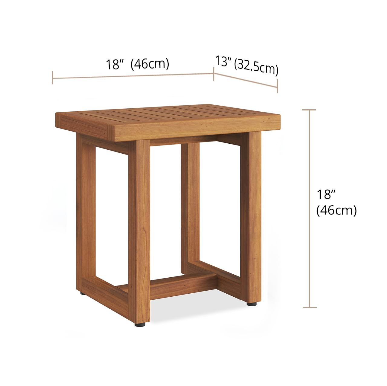 AquaTeak The Original 18" Spa Teak Shower Bench