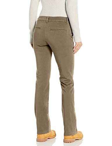 Dickies womens Perfect Shape Bootcut Twill Work Utility Pants, Rinsed Oxford Stone, 14 US