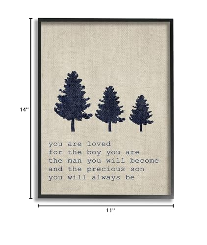 Stupell Home Décor You are Loved Son Trees Framed Giclee Texturized Art, 11 x 1.5 x 14, Proudly Made in USA