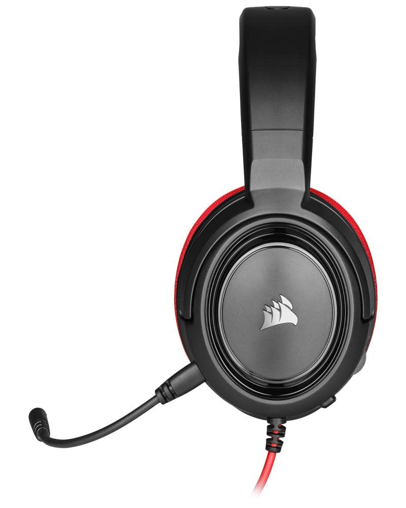 Corsair HS35 - Stereo Gaming Headset - Discord Certified - Memory Foam Earcups - Works with PC, Xbox Series X, Xbox Series S, Xbox One, PS5, PS4, Nintendo Switch and Mobile – Red