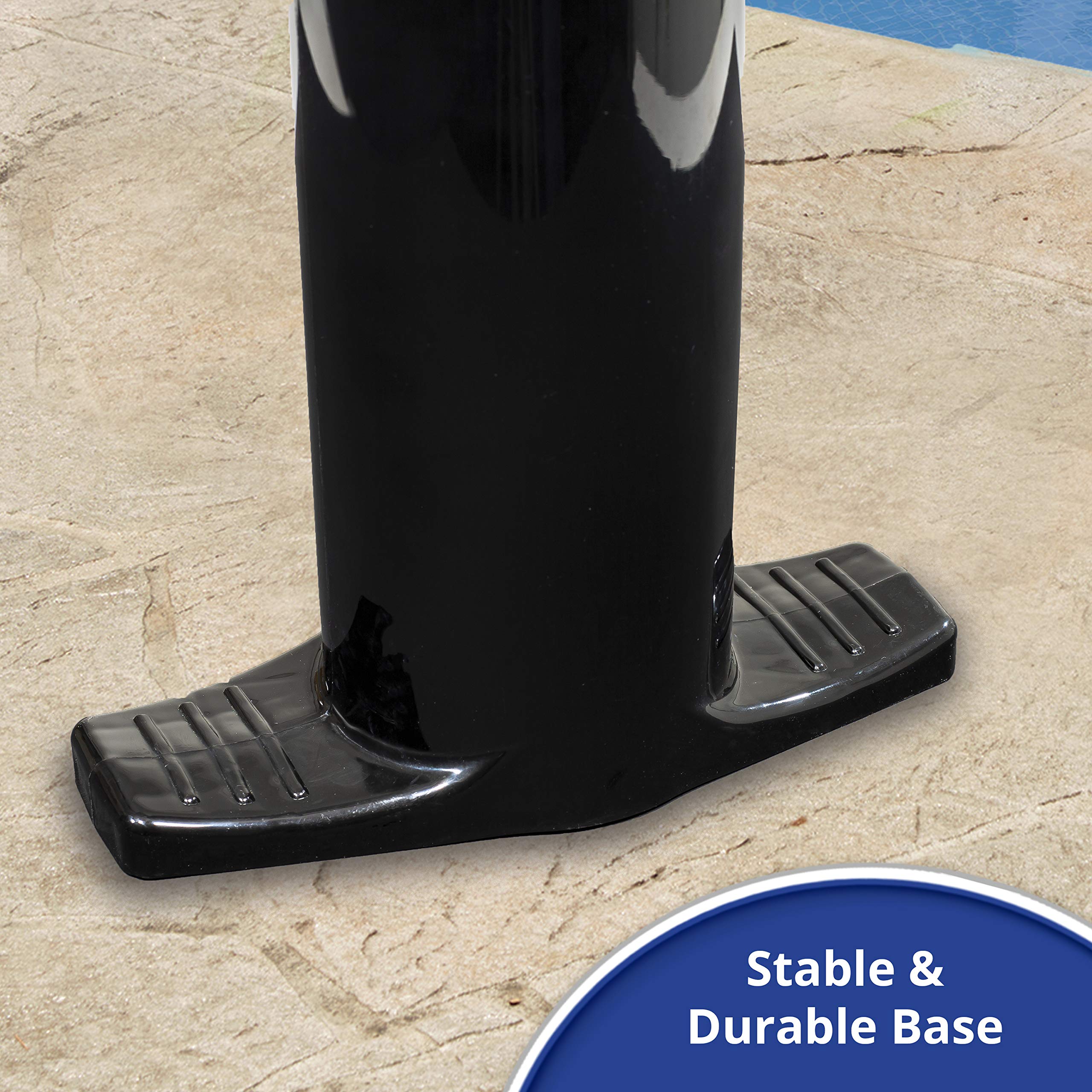 Aqua Dual-Action Hand Pump – Heavy Duty Air Pump with 4 Nozzle Attachments – Black