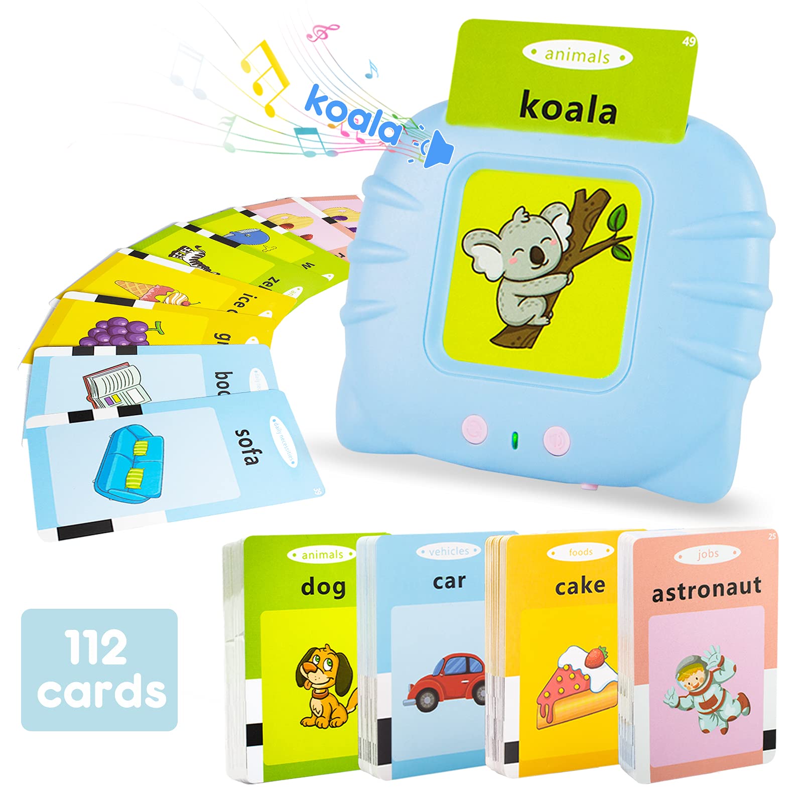 Byserten Learning Toys for 3 4 5 6 Year Old Boys Audible Toddler Flash Cards Electronic Educational Toys Preschool Learning Activities Kindergarten Christmas Birthday Gifts for 3-6 Years Old Boys