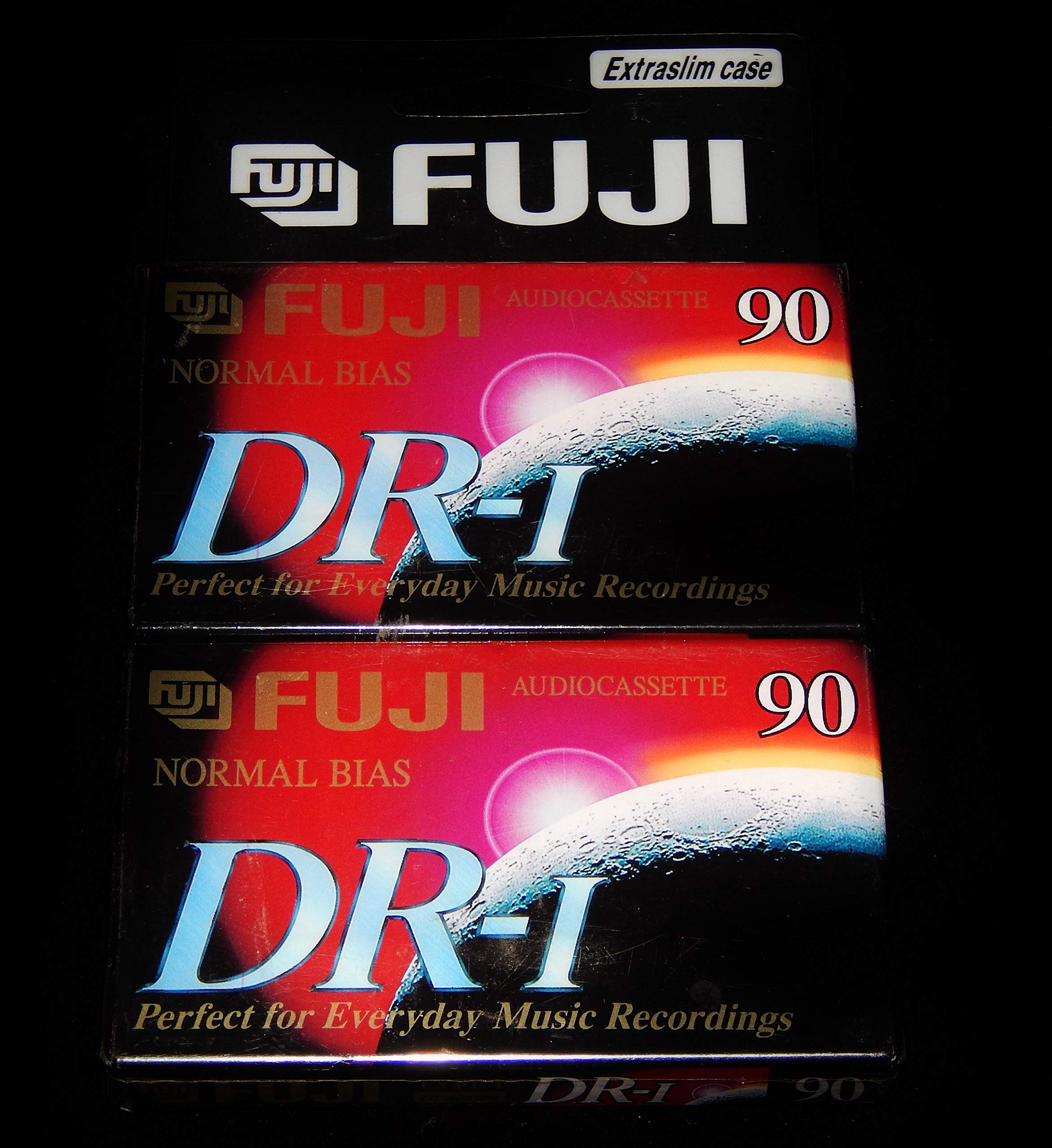 Fuji Dri90 Blank Audio Cassette 2pk Extraslim Case