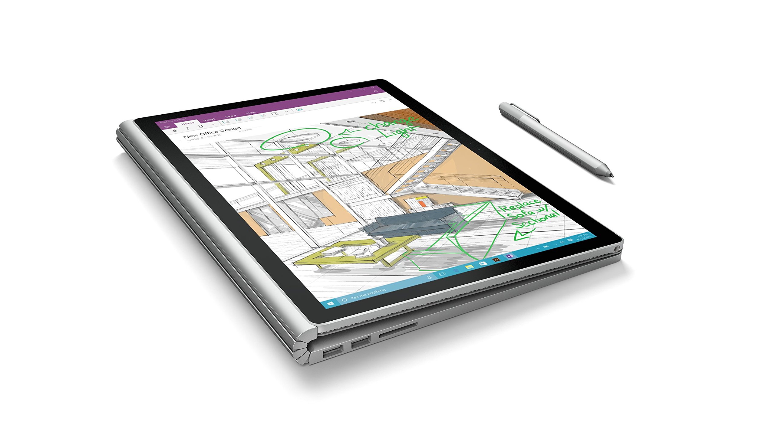Microsoft 13.5" Touchscreen Surface Book - QWERTY UK (Intel Core i7, 8GB RAM, 256GB SSD, Windows 10 Pro) - International Version with No Warranty (Silver)