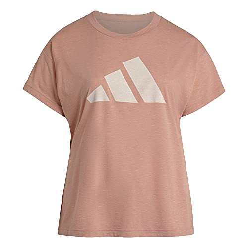 adidas Women's Sportswear Winners 2.0 T-Shirt, Ambient Blush Melange, Large
