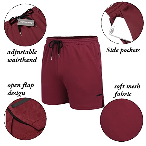 COOFANDY Men's 2 Pack Gym Workout Shorts Mesh Lightweight Bodybuilding Pants Training Running Sports Jogger with Pockets