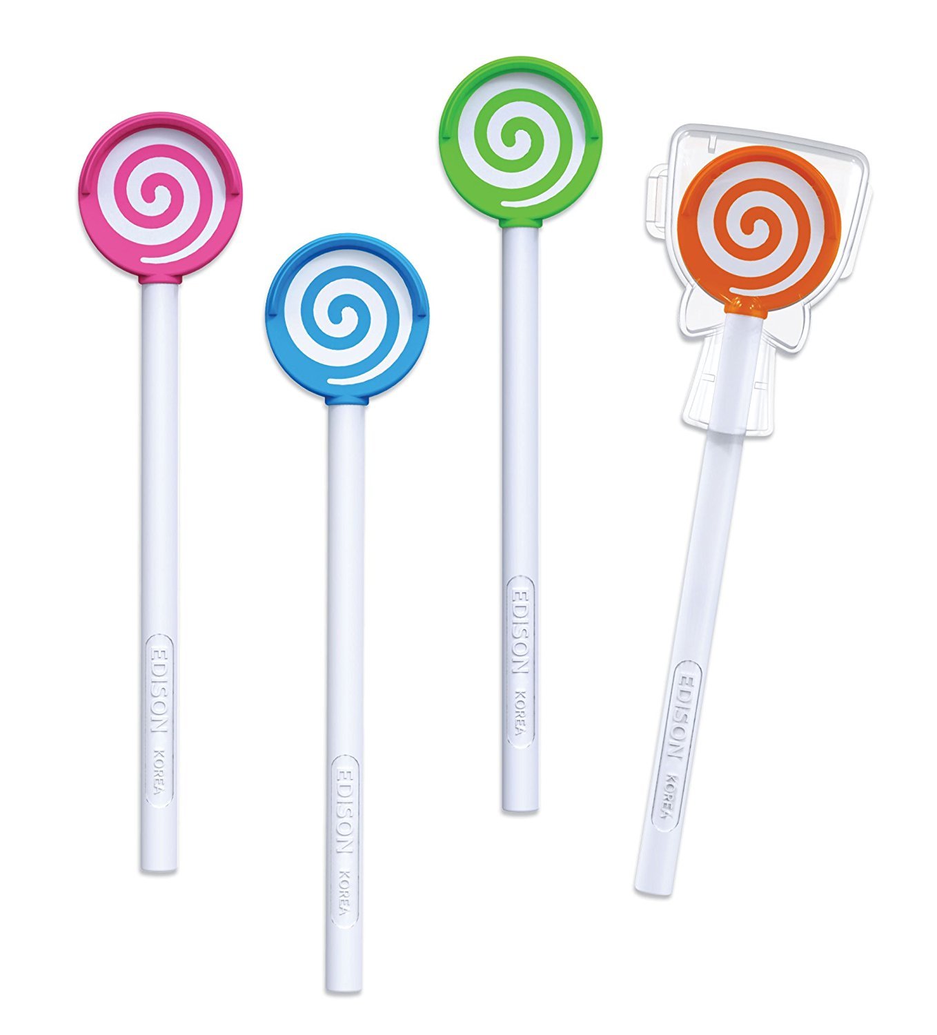 Edison Lollipop Tongue Cleaner Scraper for Kids, 4pcs(Color-Random)