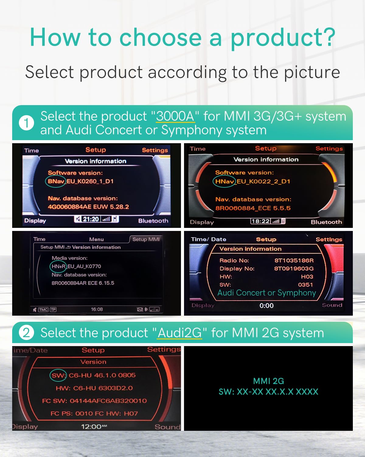 CHOOCL Bluetooth 5.0 aptX-HD Car Adapter Compatible for Audi MMI 3G AMI Music Interface,Audi Symphony,Audi Concert,Mercedes Media Interface and Volkswagen MDI Connector(A1-3000A)