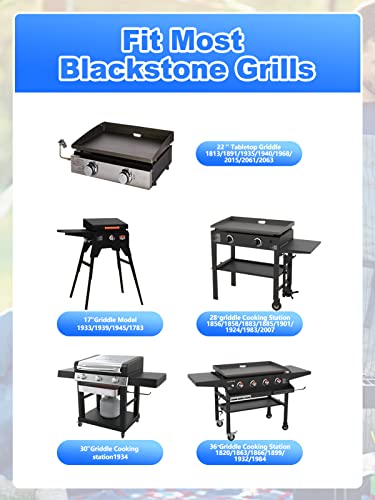 ANPHSIN 2pcs Silicone Grease Cup Liners for Blackstone, Reusable Foldable Grill Drip Pan Liners, Grease Catchers Trays Compatible with Blackstone 36/30/28/22/17inches Griddle (Black 8 x 4 x 3 in)