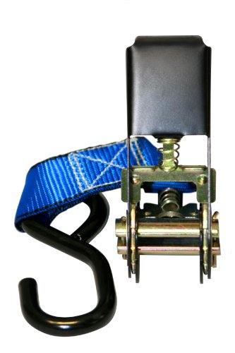 Everest Premium Ratchet Tie Down – 1 PK – 1 IN – 10 FT – 400 LBS Working Load – 1200 LBS Break Strength – Cambuckle Alternative – Cargo Straps Perfect for Moving Appliances, Lawn Equipment and Motorcycles